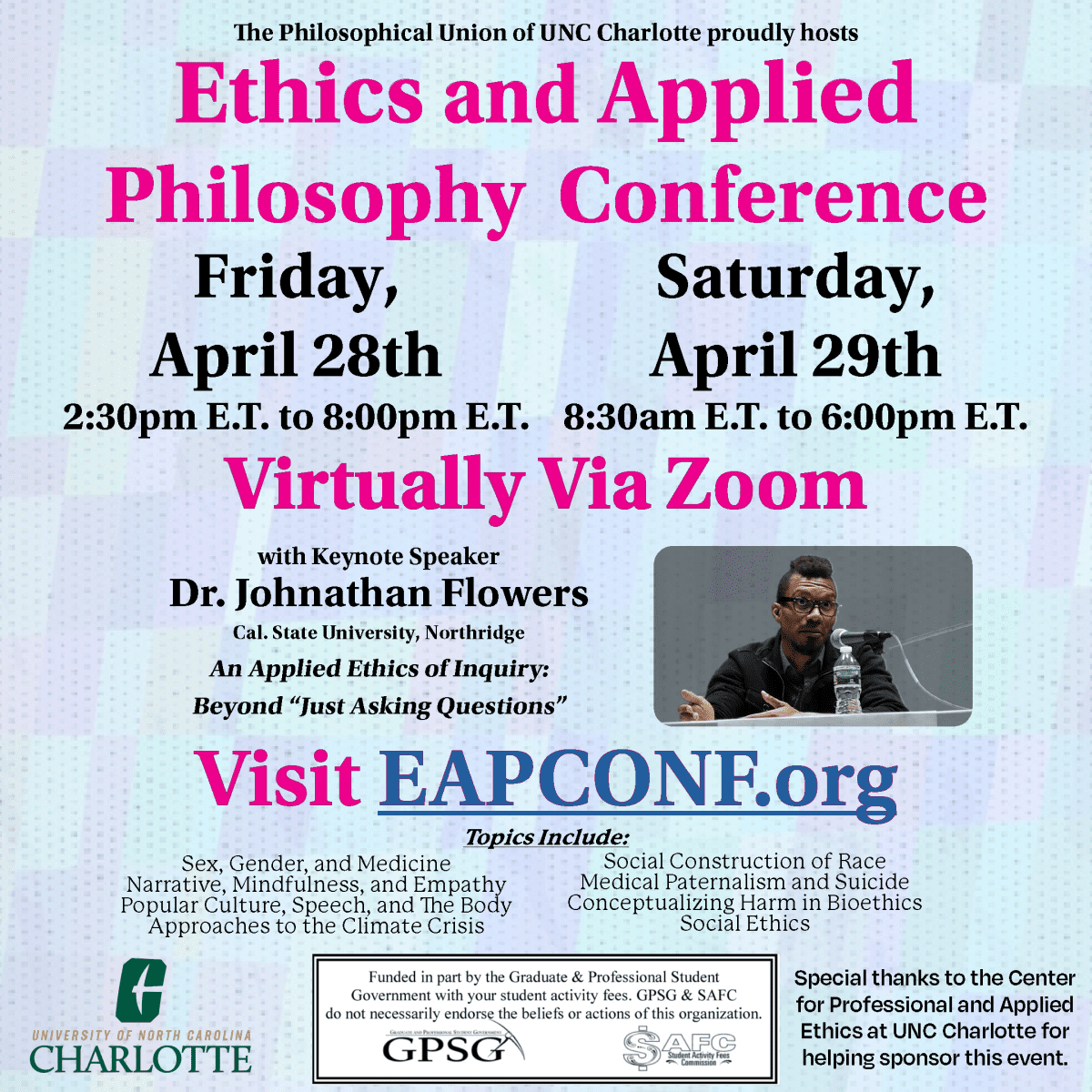 ETHICS AND APPLIED PHILOSOPHY - Center for Professional & Applied Ethics
